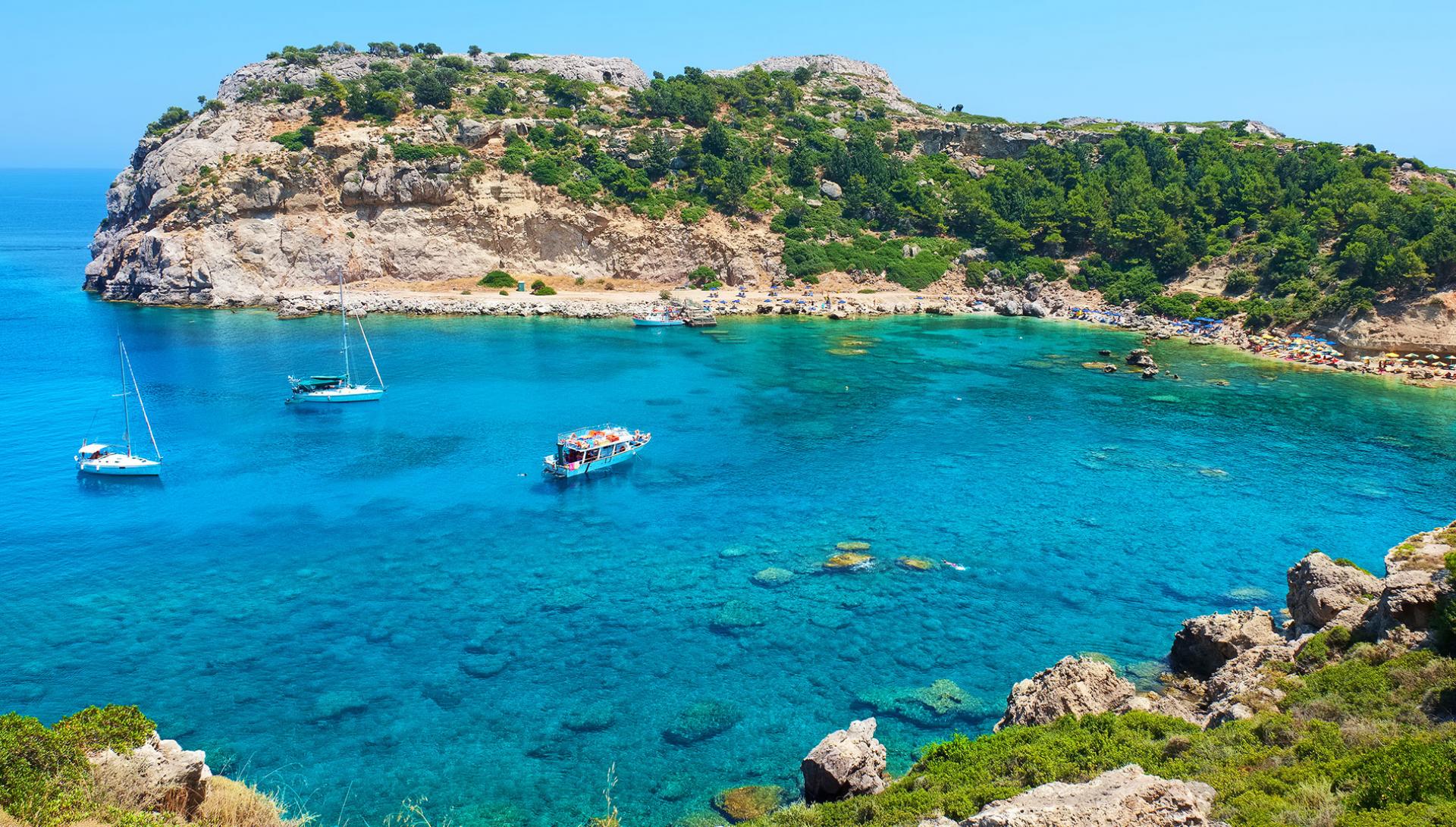 Rhodes beaches - Antony Quinn bay & other | Apollo Blue Hotel